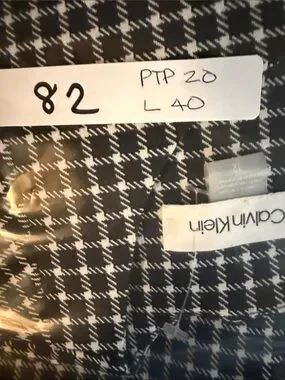 Calvin Klein | Dresses | 82calvin Klein Black And White Checked Sheath ...